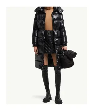 Moncler Cavettaz Hooded Long Down Jacket