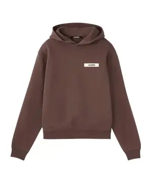 Jacquemus Logo-patch Hoodie - Brown