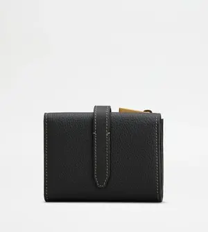 TOD'S T Mini Zip Leather Wallet