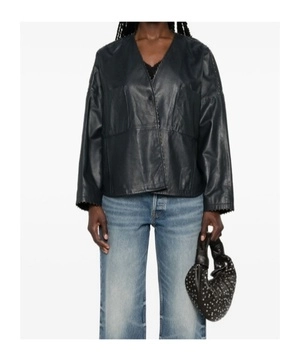 FORTE_FORTE Long-sleeve Leather Jacket