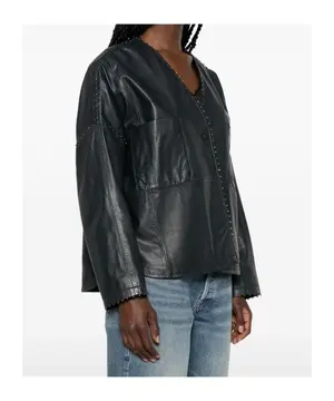 FORTE_FORTE Long-sleeve Leather Jacket