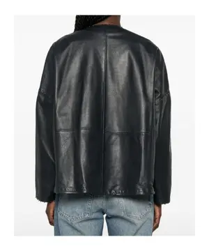 FORTE_FORTE Long-sleeve Leather Jacket