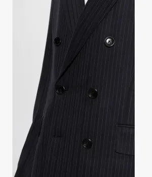 TOM FORD Double Breasted Striped Suit Jacket
