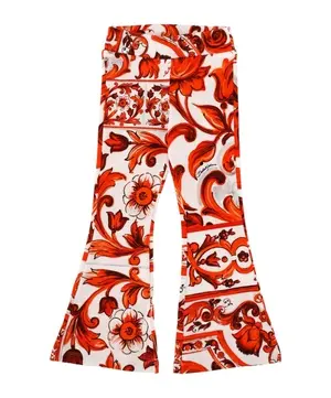 Dolce & Gabbana Majolica-print Interlock Leggings - Red
