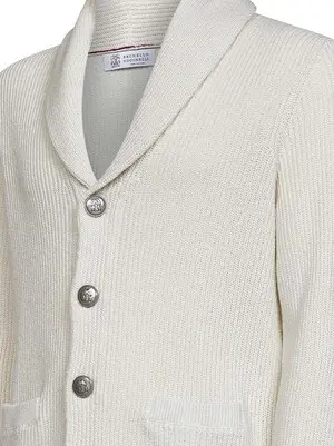 Brunello Cucinelli Shawl Collar Button Cardigan