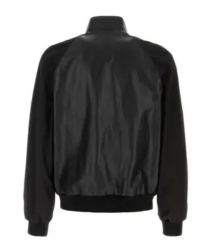 Gucci Grainy Leather Bomber Jacket