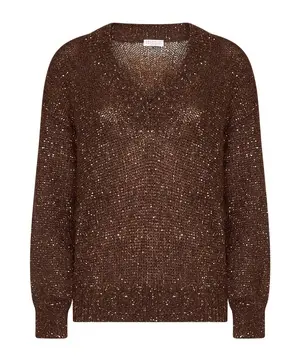 Brunello Cucinelli Long-sleeve Knit Top - Brown