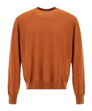Herno Resort Ribbed-trim Sweater - Copper