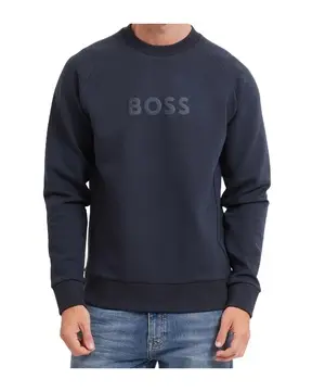 Hugo Boss Long Sleeve Sweatshirt With Debossed Logo