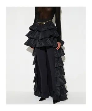 Elisabetta Franchi Ruffled Asymmetrical Skirt