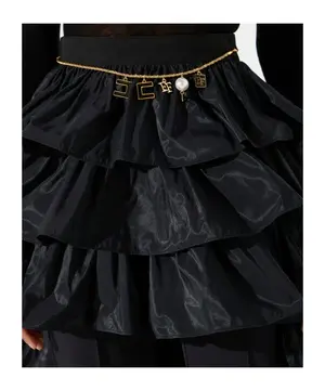 Elisabetta Franchi Ruffled Asymmetrical Skirt