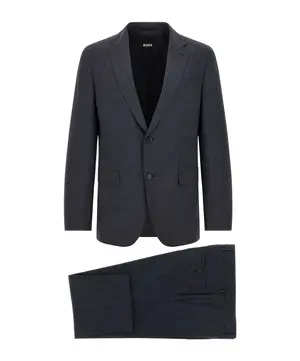 Hugo Boss Two-piece Set: Long-sleeved Blazer And Trousers - Blue