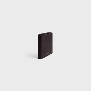 Celine Compact Wallet In Grained Calfskin
