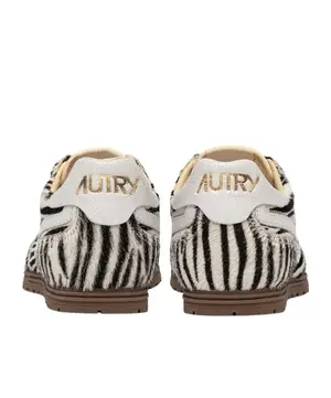 AUTRY Windspin Zebra Print Lace-up Sneakers - Black