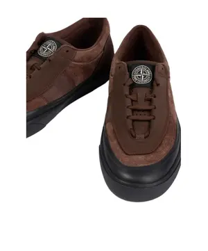 Stone Island Low-top Trainers With Compass Logo Patch
