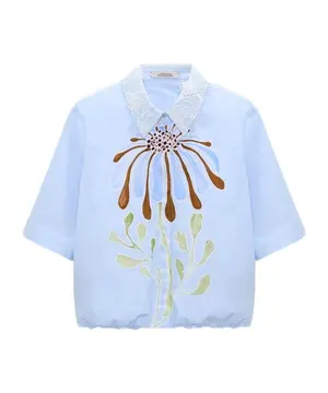 Dorothee Schumacher Floral Print Short Sleeve Shirt