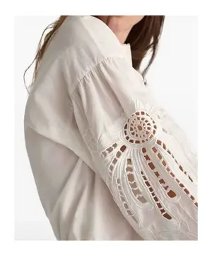 Dorothee Schumacher Long-sleeved Embroidered Cover-up