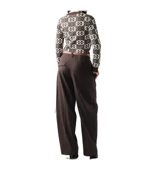 Pinko Long Sleeve Knit Top With All-over Logo Pattern