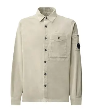 C.P. COMPANY Corduroy Overshirt Jacket - Nude