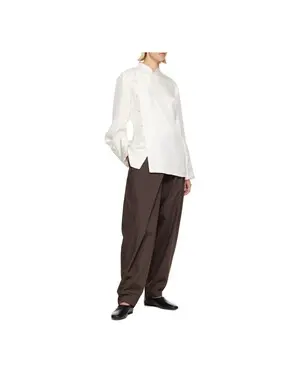 RÓHE Frog-fastening Wide-cuff Blouse - White