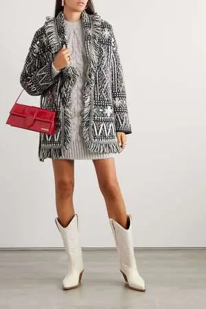 GOLDEN GOOSE Fringed Belted Cardigan