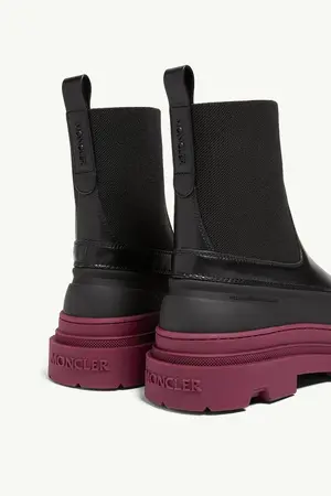 Moncler Vera Edge Leather Ankle Boots