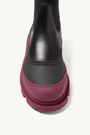 Moncler Vera Edge Leather Ankle Boots