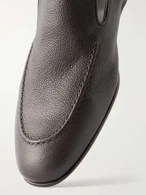Manolo Blahnik Truro Full-grain Leather Loafers