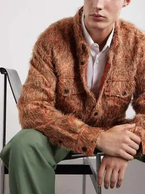 Dries Van Noten Cromo Fil Coupé Jacquard Overshirt