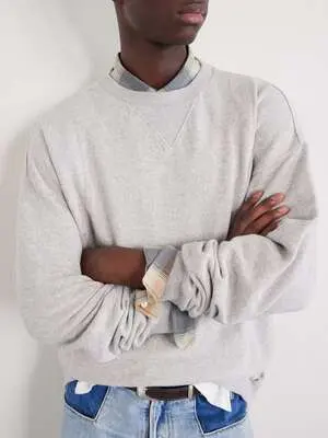 MAISON MARGIELA Double Layered Cotton-fleece Sweatshirt