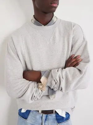 MAISON MARGIELA Double Layered Cotton-fleece Sweatshirt