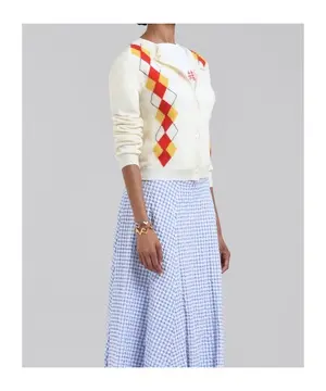 Marni Wool Argyle Cardigan
