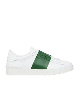 Valentino Garavani Rockstud Lace-up Sneakers - White/green