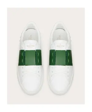 Valentino Garavani Rockstud Lace-up Sneakers - White/green