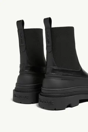 Moncler Vera Edge Leather Ankle Boots