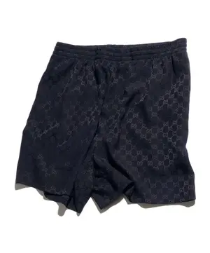 Gucci Gg Silk Jacquard Shorts - Dark Blue