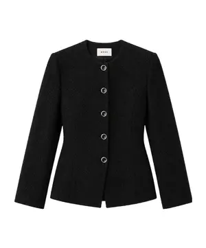 RÓHE Tweed Jacket With Metal Buttons - Black