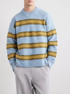 Dries Van Noten Master Striped Alpaca-blend Sweater