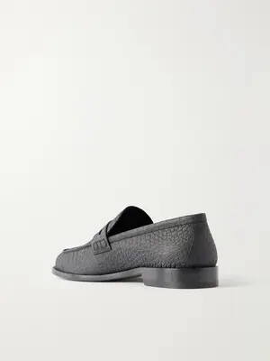 Manolo Blahnik Perry Croc-effect Nubuck Loafers
