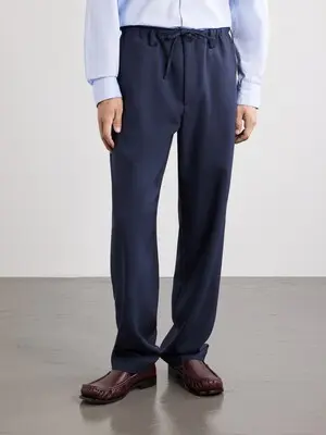 Dries Van Noten Straight-leg Wool Trousers - Blue
