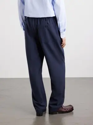 Dries Van Noten Straight-leg Wool Trousers - Blue
