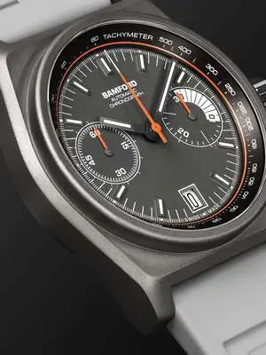 BAMFORD LONDON B347 Automatic Chronograph Titanium And Rubber Watch