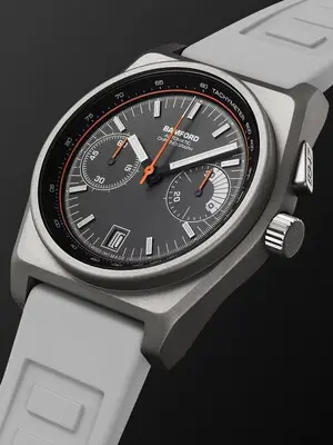 BAMFORD LONDON B347 Automatic Chronograph Titanium And Rubber Watch