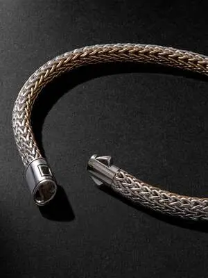 John Hardy Icon Reversible 14-karat Gold And Sterling Bracelet