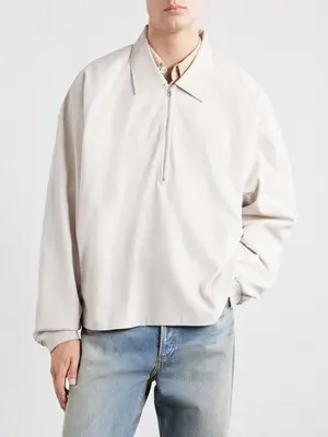 AGOLDE Darius Cotton-jersey Polo Shirt - Neutrals