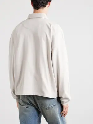 AGOLDE Darius Cotton-jersey Polo Shirt - Neutrals