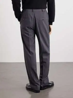A.p.c. Dylan Straight-leg Wool-blend Grain De Poudre Trousers
