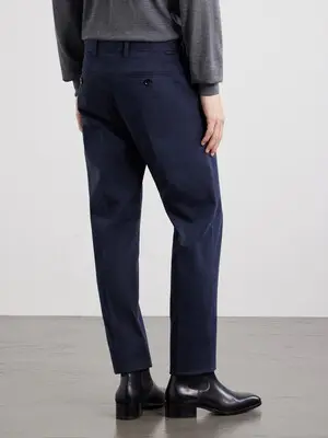 TOM FORD Tapered Cotton-blend Twill Trousers