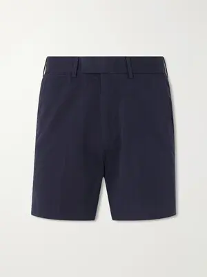 TOM FORD Straight-leg Cotton-blend Twill Shorts - Blue