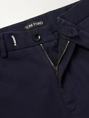 TOM FORD Straight-leg Cotton-blend Twill Shorts
